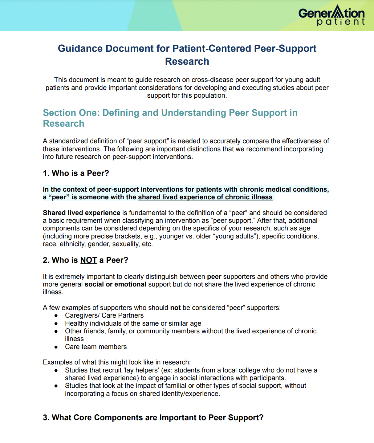 Peer-Support Roundtable — Generation Patient